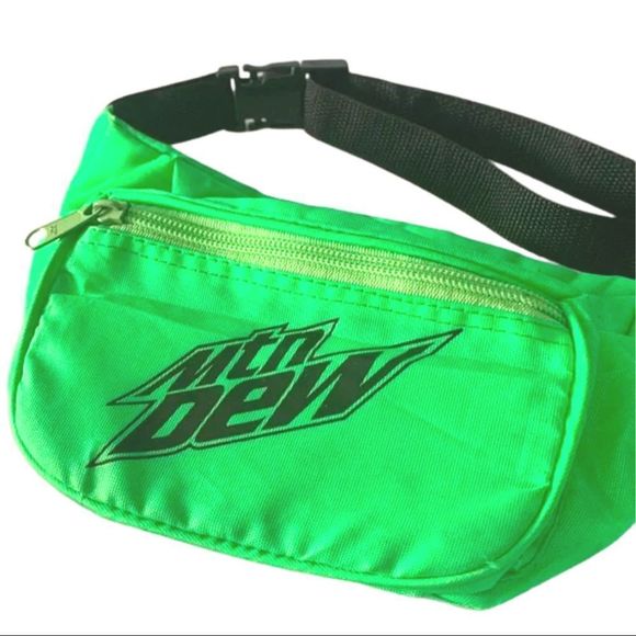 Vintage | Bags | Rare Vintage Mountain Dew Belt Bag Neon Green W Black ...